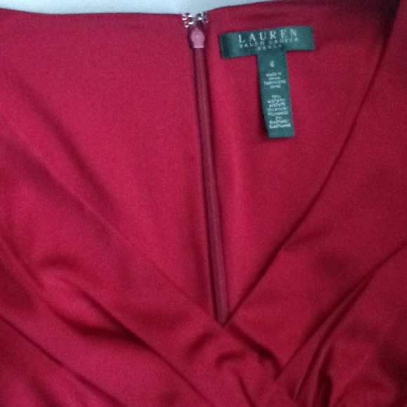 Lauren Ralph Lauren | Dresses | Nwt Beautiful Ruby Red Satin Dress ...